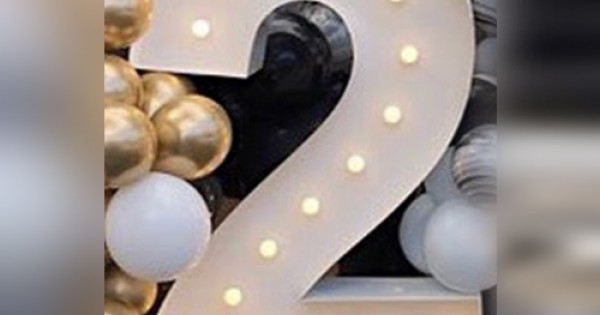 Giant Light Up 120cm Number 2