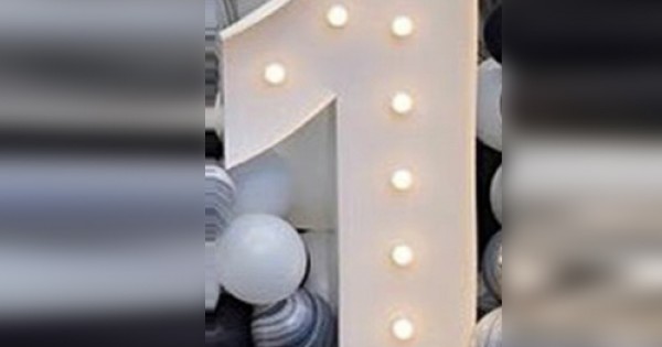 Giant Light Up 120cm Number 1