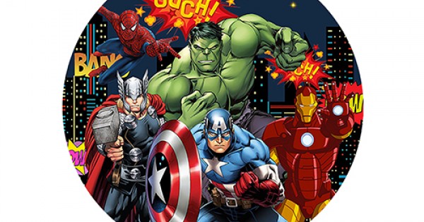 The Avengers theme backdrop hire